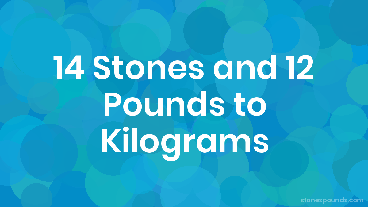 14 stone 12 lbs in kg (14st 12lb in kg)