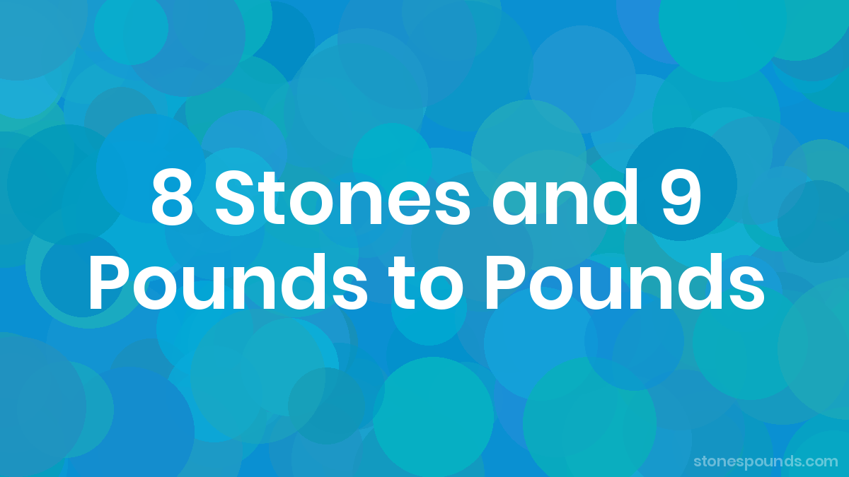 8 Stones In Pounds